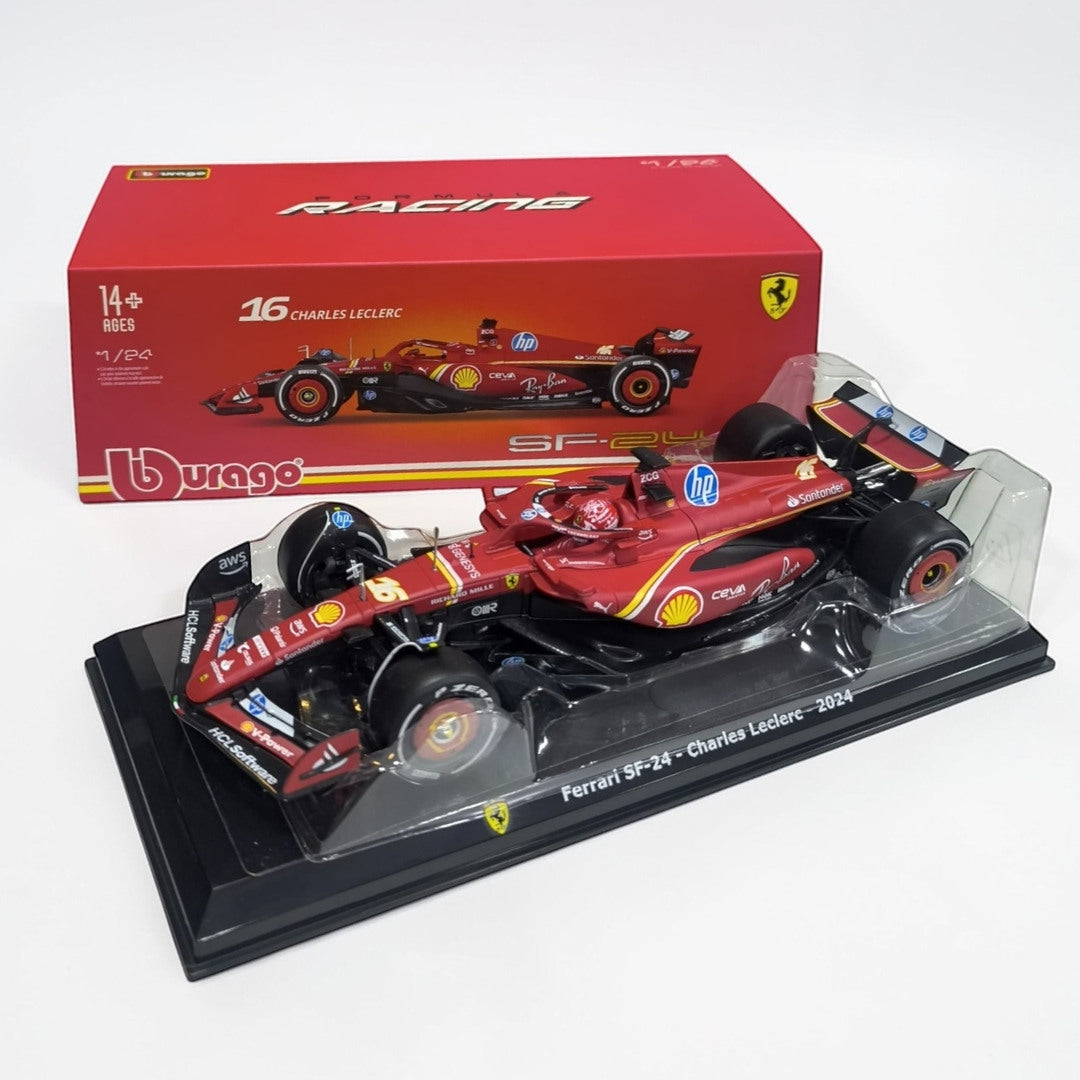 Ferrari SF-24 Charles Leclerc #16 Escala 1:24 – Auto Fórmula 1 de Cole ...